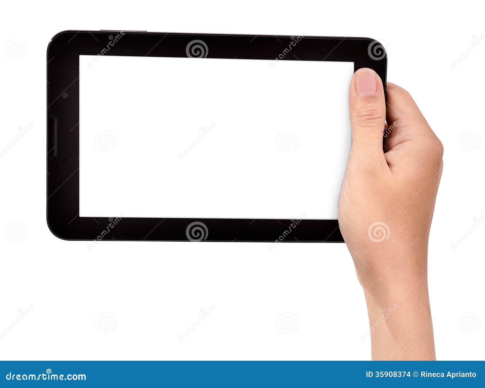Female Hand Holding a Tablet Touch Stock Photo - Image of gadget ...