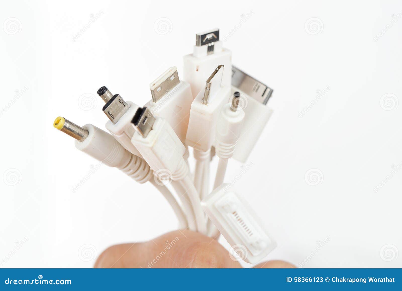 Female Hand Holding USB Port Tools Charger. Stock Image - Image of line ...