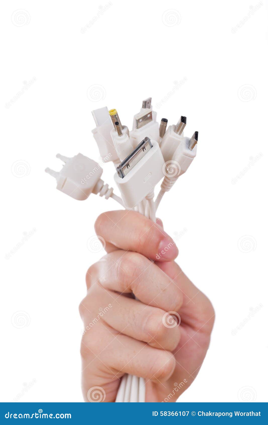 Female Hand Holding USB Port Tools Charger Isolated White Backgr Stock ...