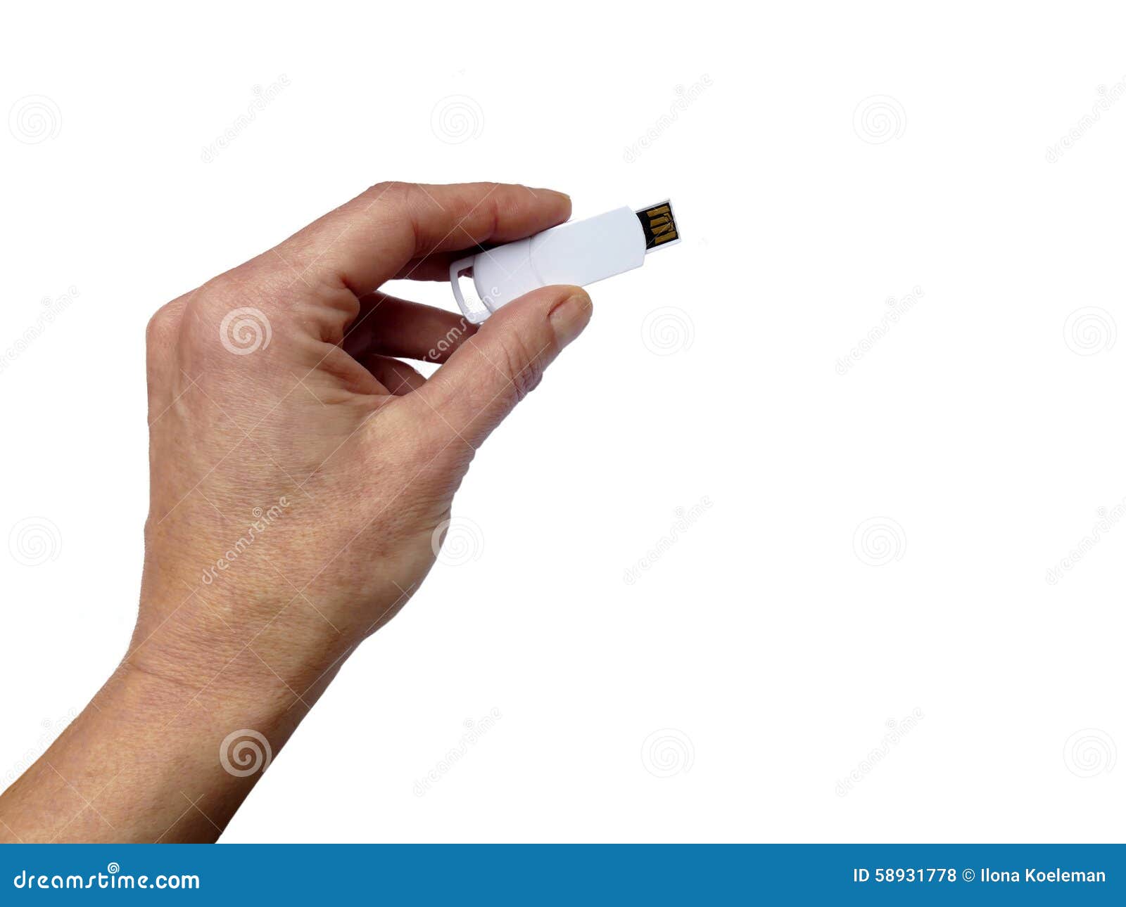 Female Hand Holding Usb Stick Stock Photo - Image of female, file: 58931778