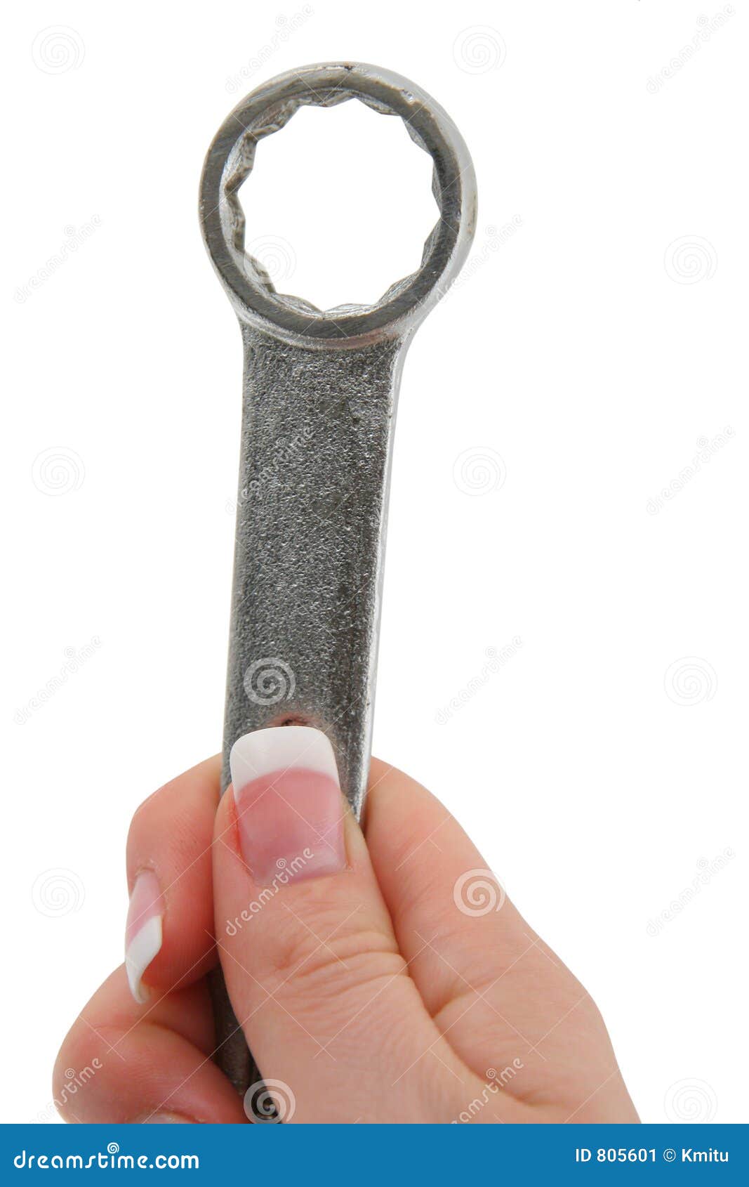 Female Hand Holding Wrench Tool Stock Image - Image: 805601