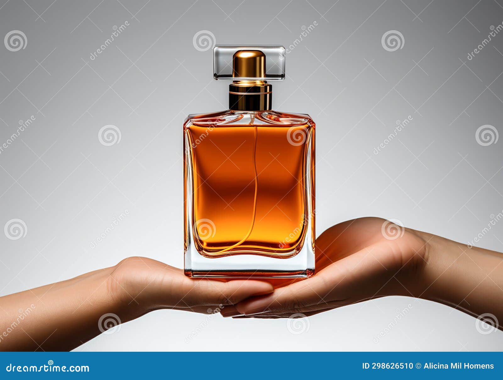 Female Hand Holds an Elegant Perfume Bottle. AI Generated Stock ...