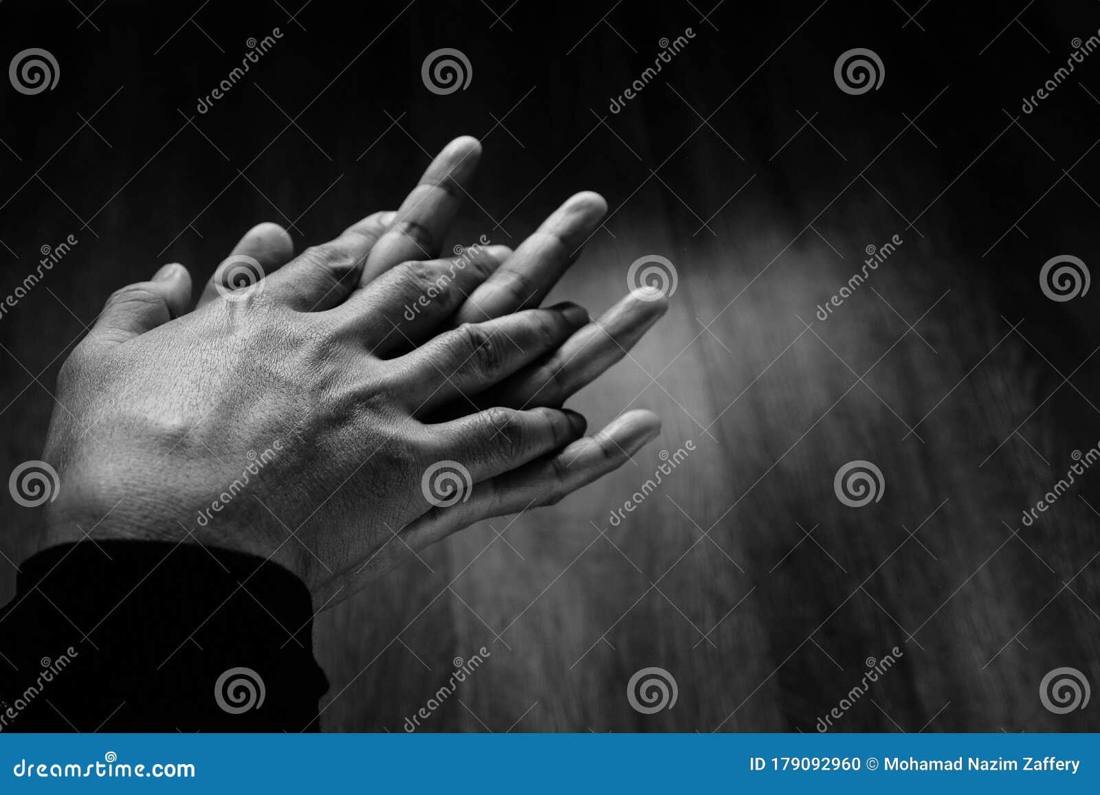 Female Hand Hope Concept in Black and White Stock Photo - Image of ...