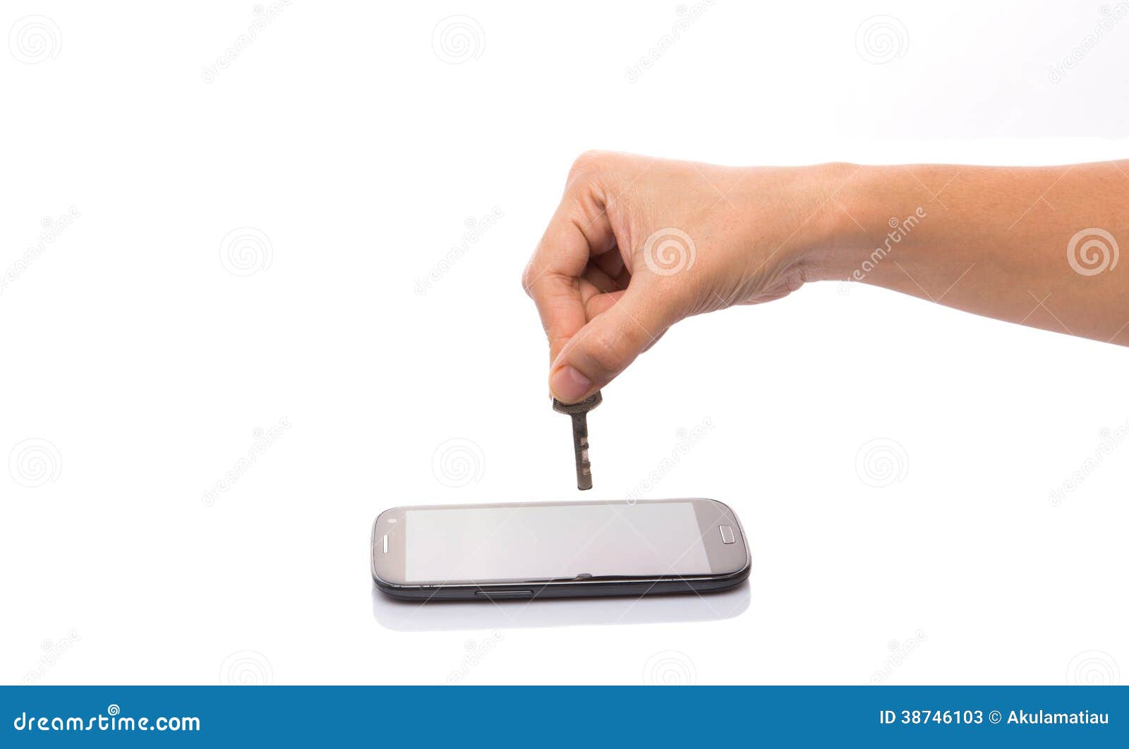 Female Hand with Key and Smartphone II Stock Image - Image of concept ...