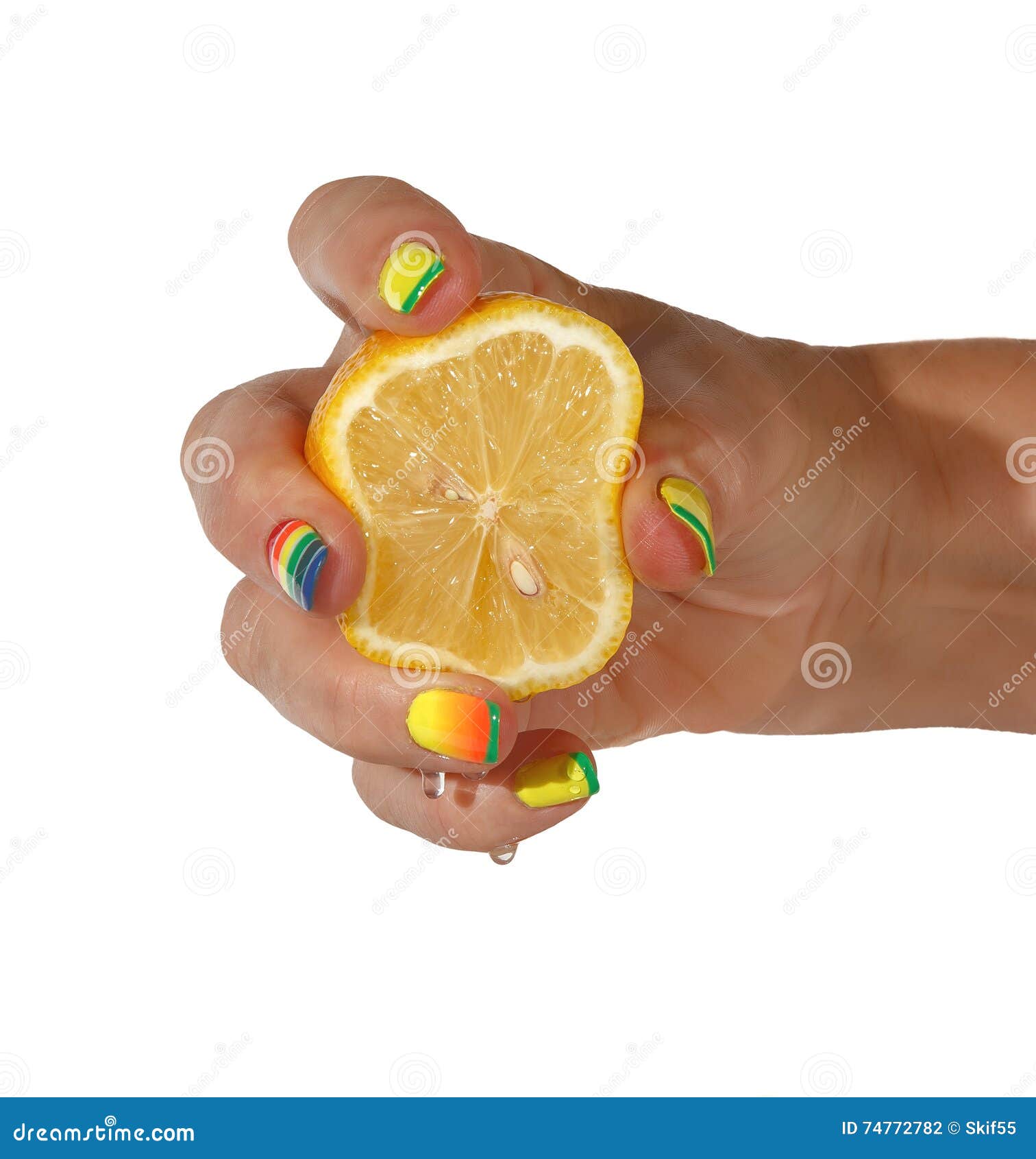 Female hand with lemon stock photo. Image of white, food - 74772782