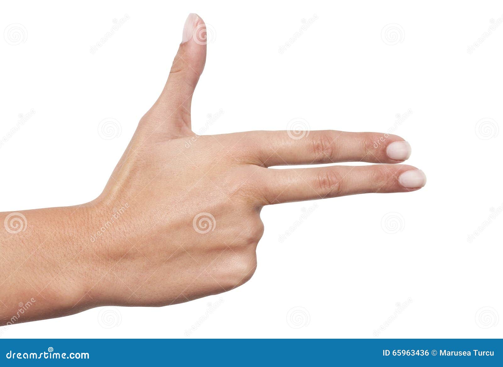 Female Hand Making a Shooting Gesture Stock Photo - Image of violence ...