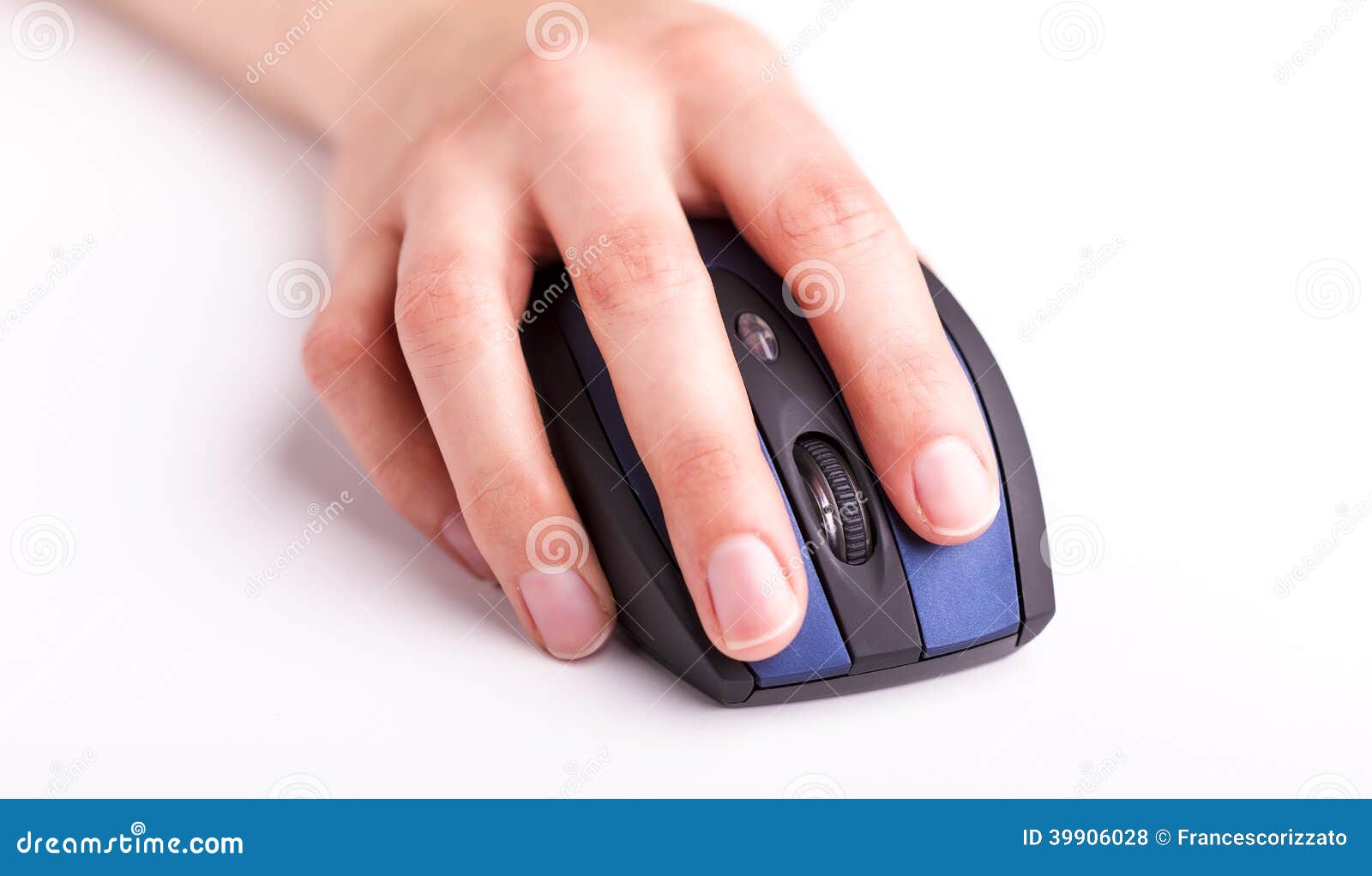 Female Hand Operating a Mouse Stock Photo - Image of mouse, plastic ...