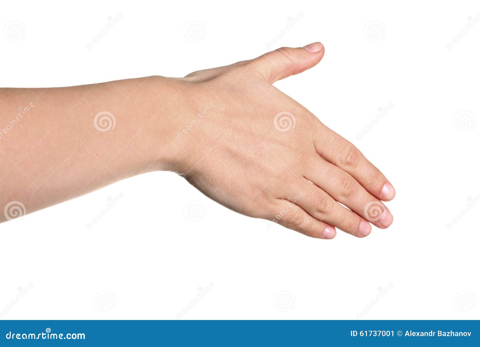 Female Hand Outstretched for a Handshake Stock Image - Image of contact ...
