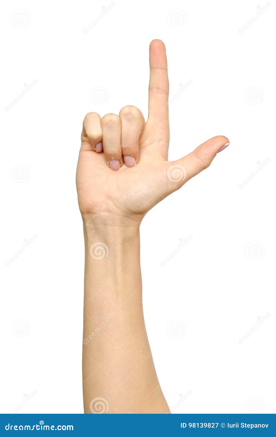 Female Hand Hand Pointing Up Stock Image - Image of index, clicking ...