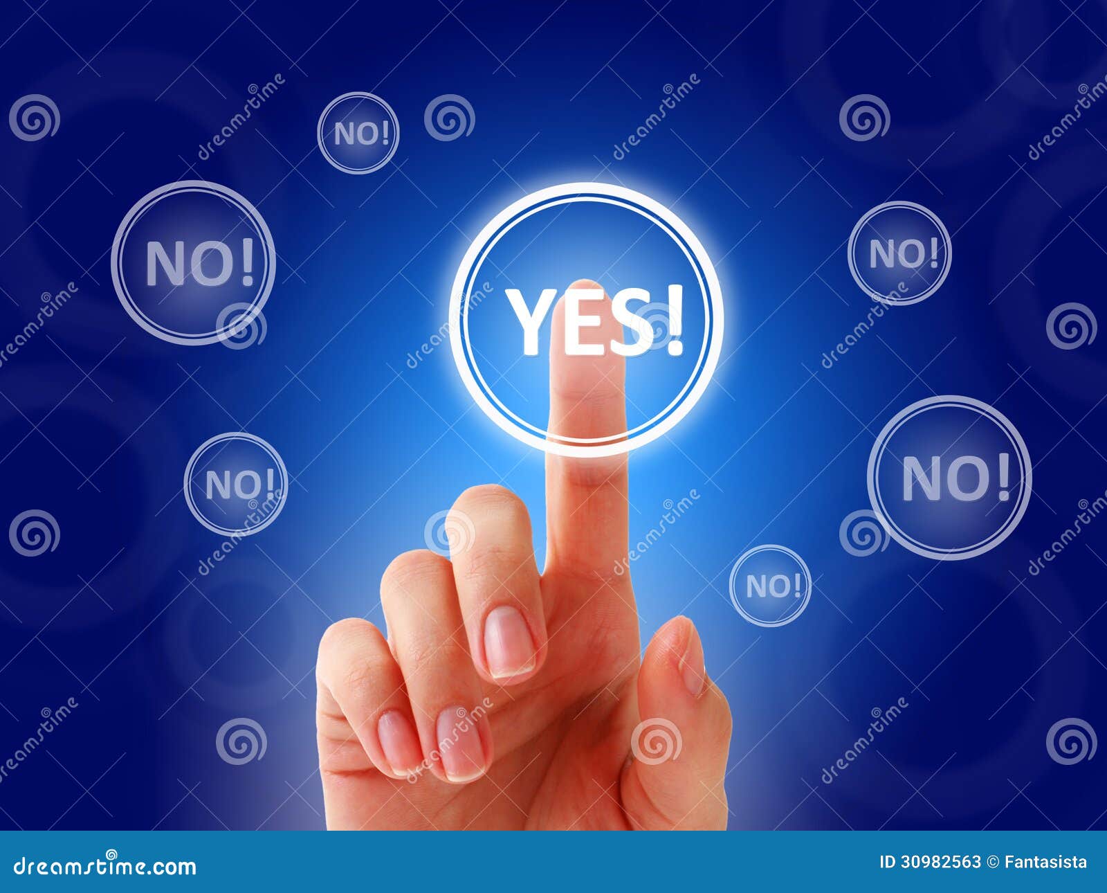 Female Hand Pressing Button. Stock Image - Image of choice, finger ...