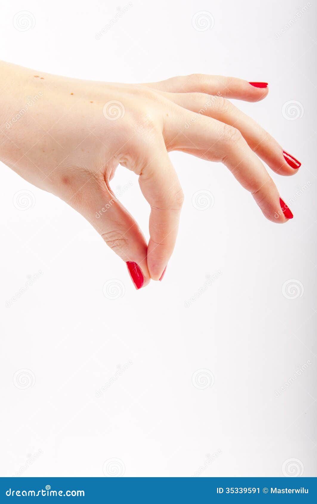 Female Hand with Red Painted Nails Stock Image - Image of background ...