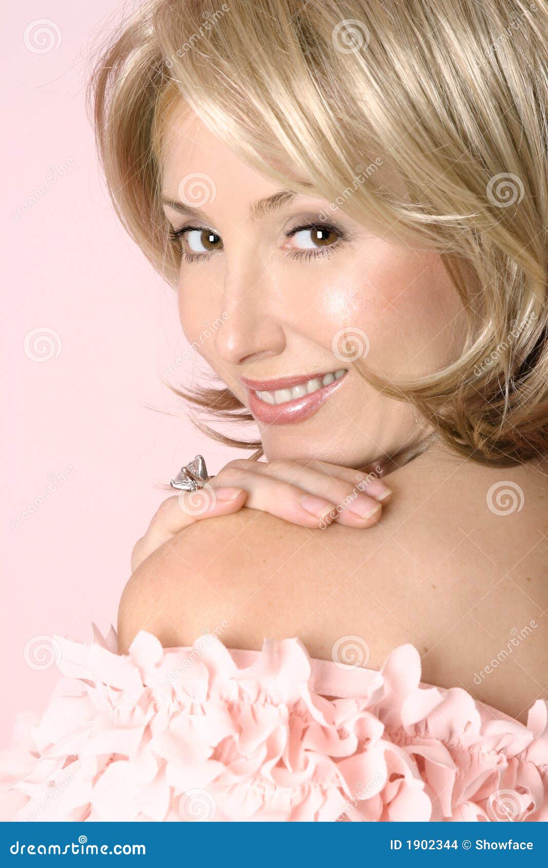 Female with Hand on Shoulder Stock Photo - Image of face, pretty: 1902344