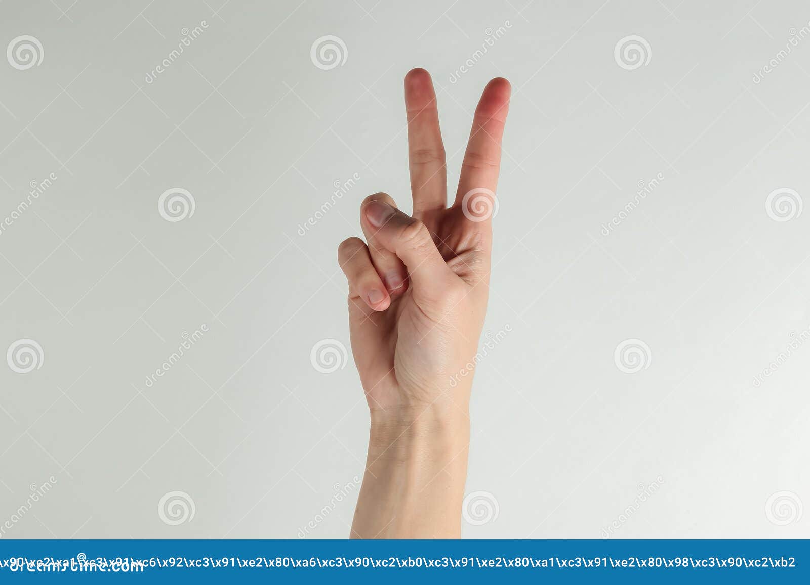 V gesture stock image. Image of number, human, male - 206219839