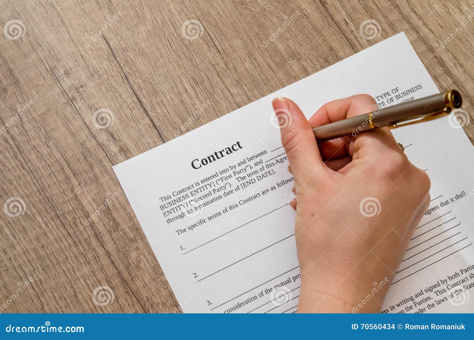 Female Hand Signing a Contract Stock Photo - Image of french, legal ...