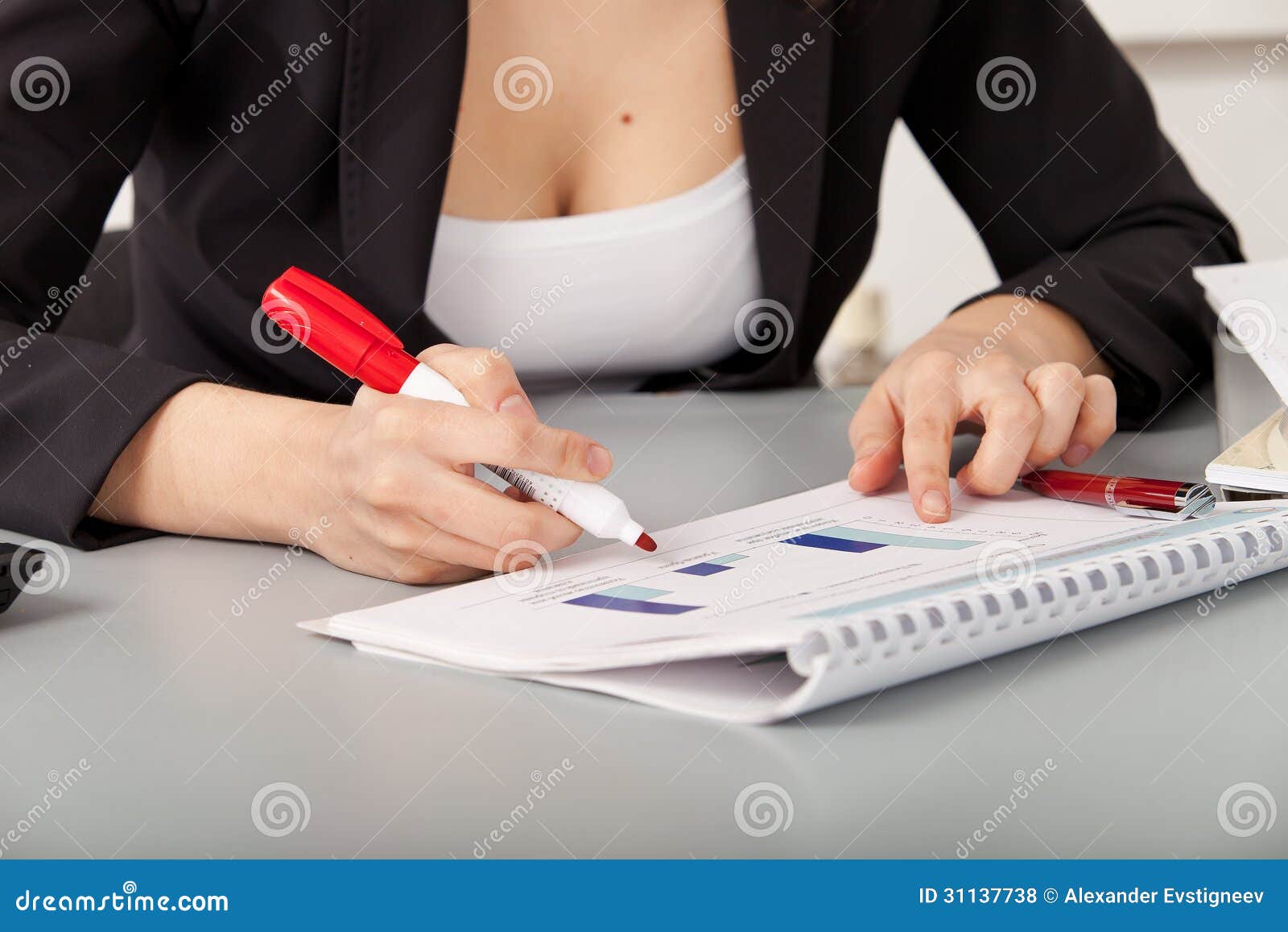 Female Hand Signing Contract. Stock Photo - Image of document, paper ...
