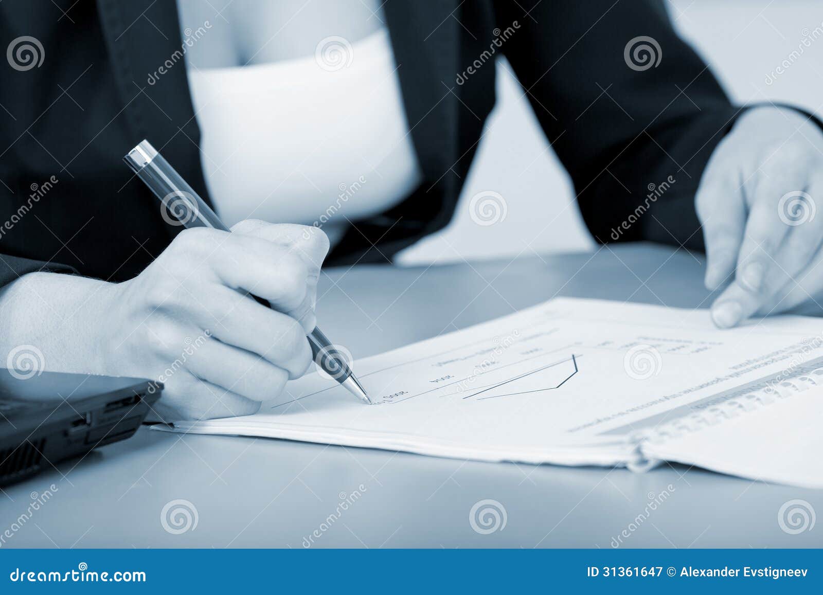 Female Hand Signing Contract. Stock Image - Image of finger, letter ...