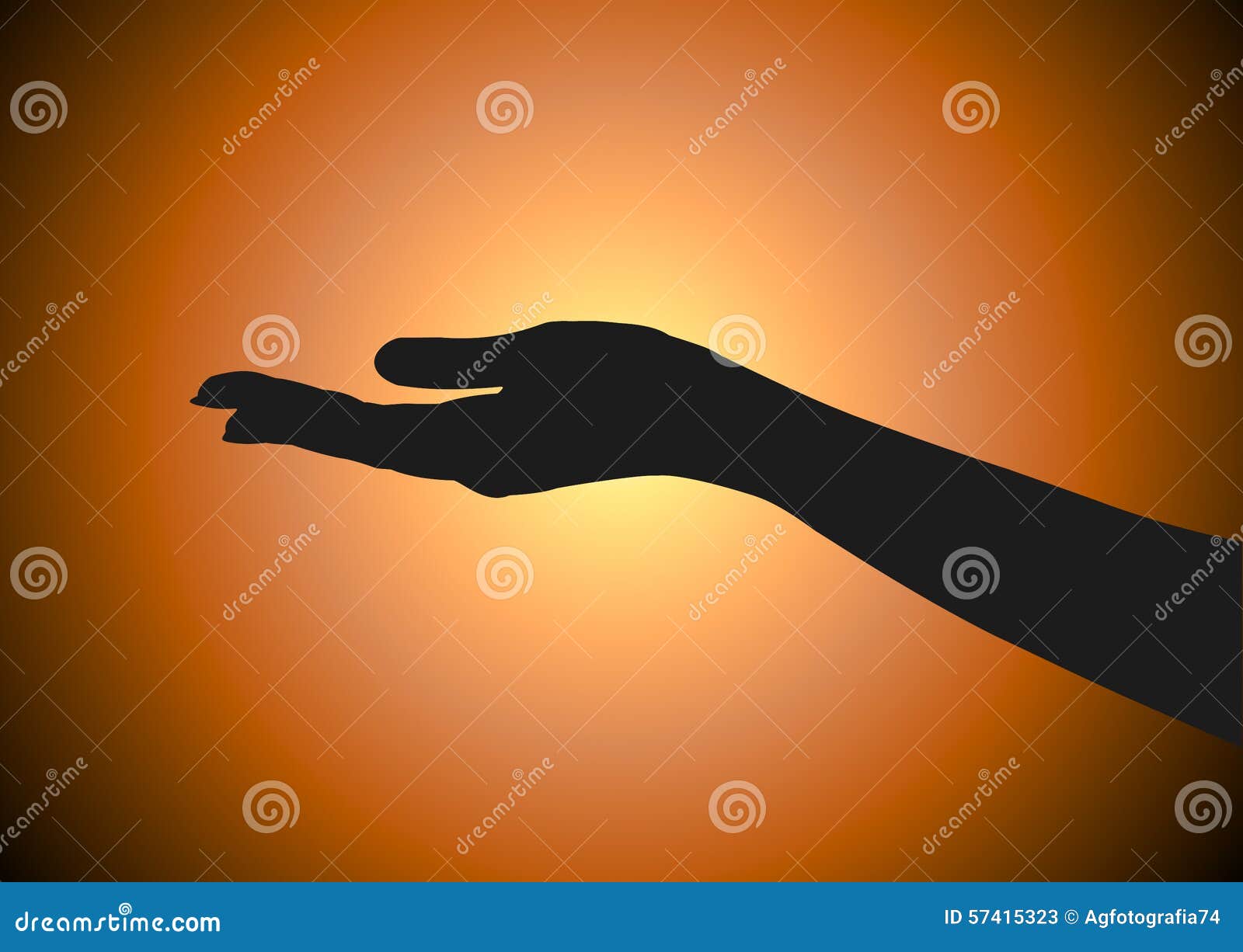 Female hand silhouette stock illustration. Illustration of pattern ...