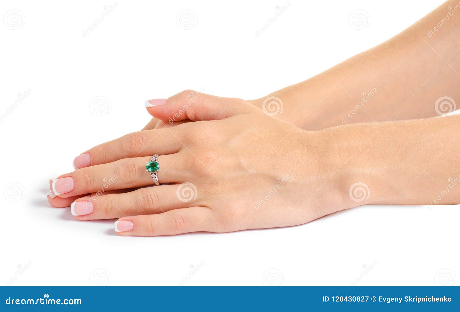 Female Hand with a Silver Ring Stock Image - Image of female, holding ...