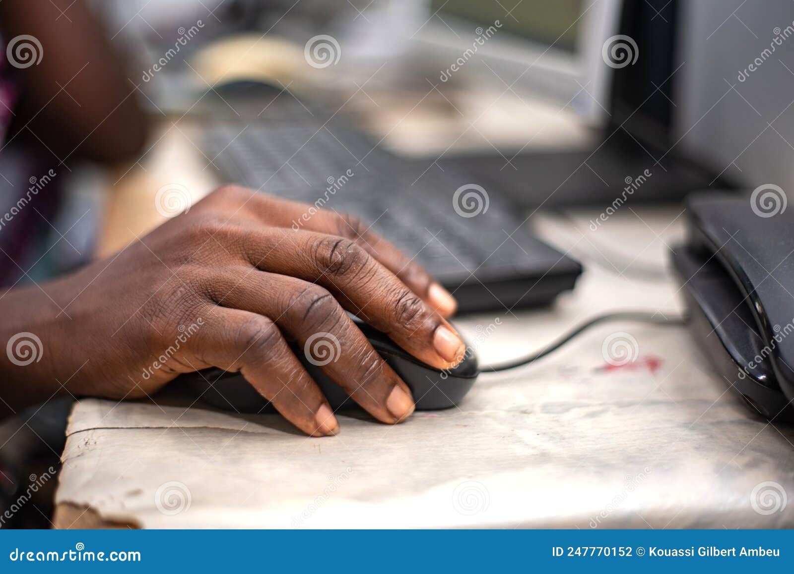 Close-up of Female Hand with Computer Mouse Stock Photo - Image of ...