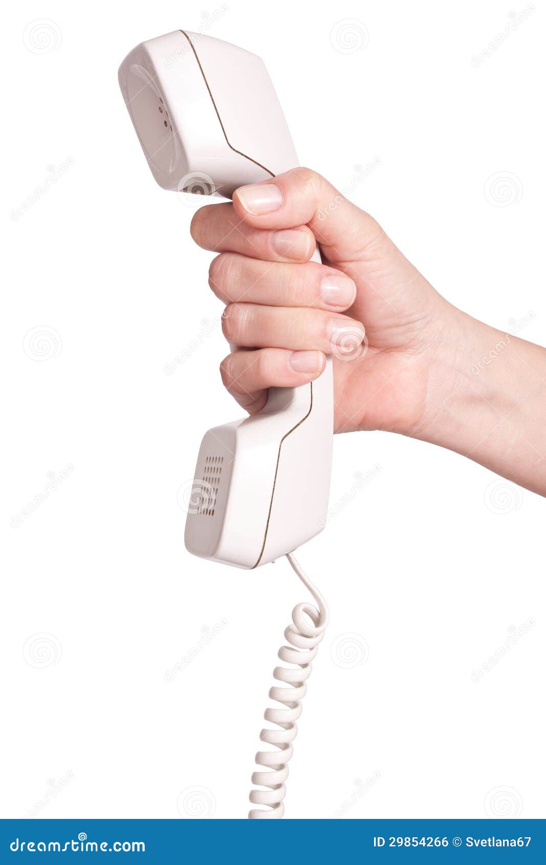 Hand with Telephone Receiver Stock Photo - Image of hand, woman: 29854266