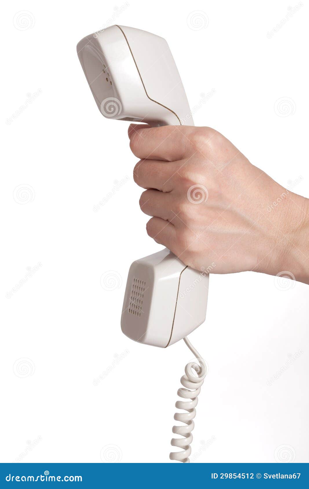 Hand with Telephone Receiver Stock Photo - Image of technology ...