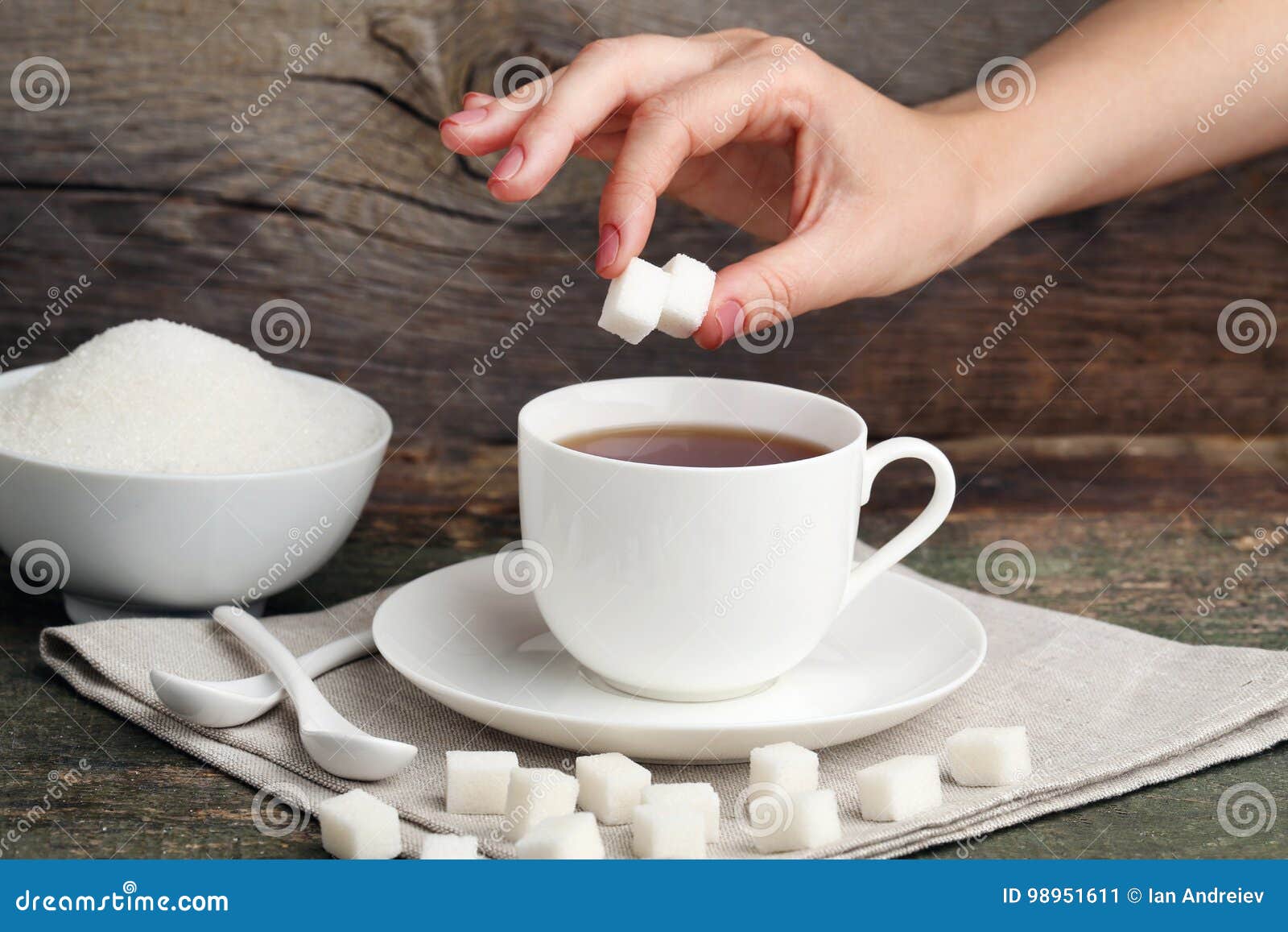 Sugar cubes stock image. Image of diabetes, healthy, napkin - 98951611