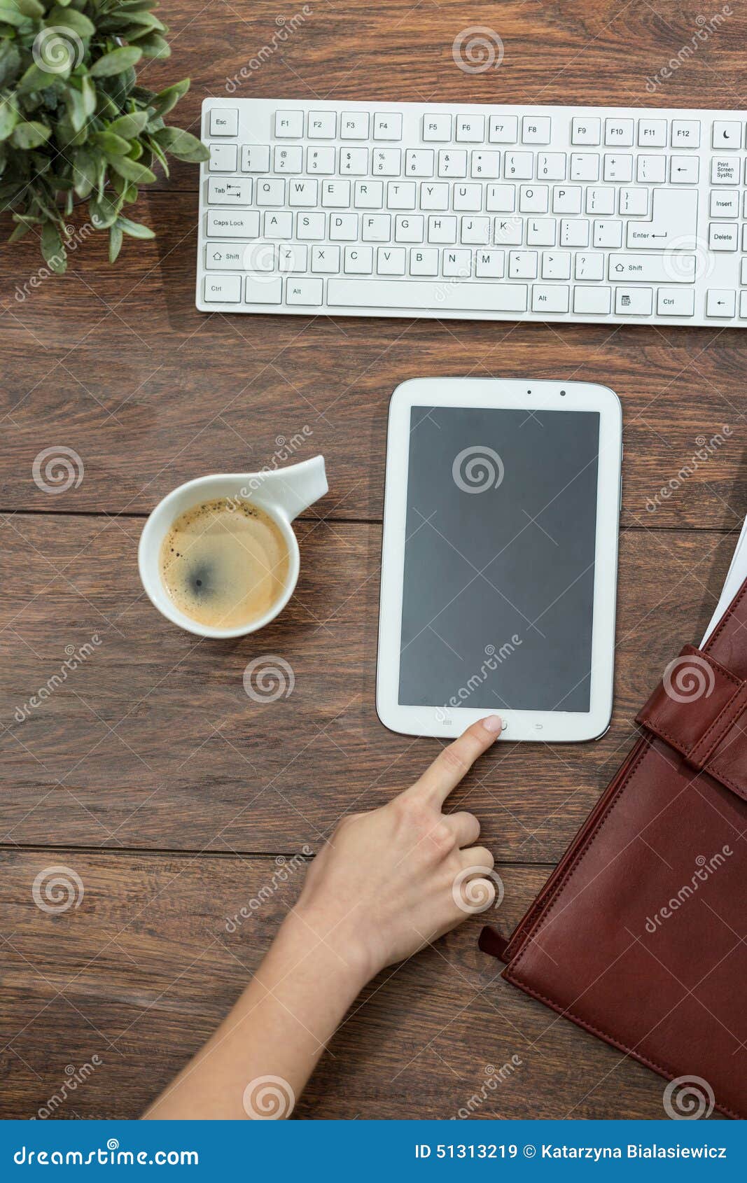 Female Hand Touching Smartphone Stock Image - Image of leather ...