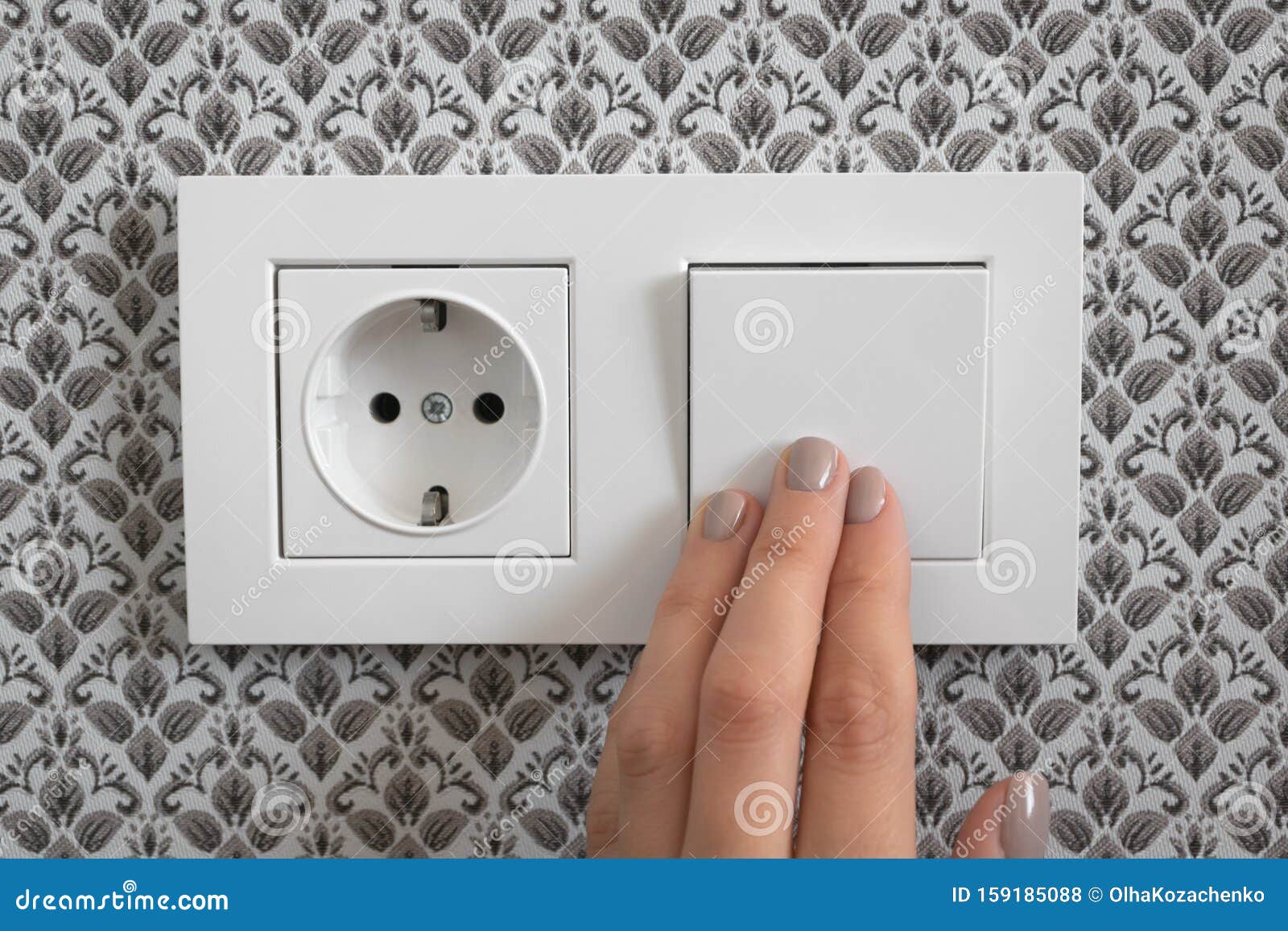 A Row Of Switched Off Household Electrical Circuit Breakers On A Wall ...