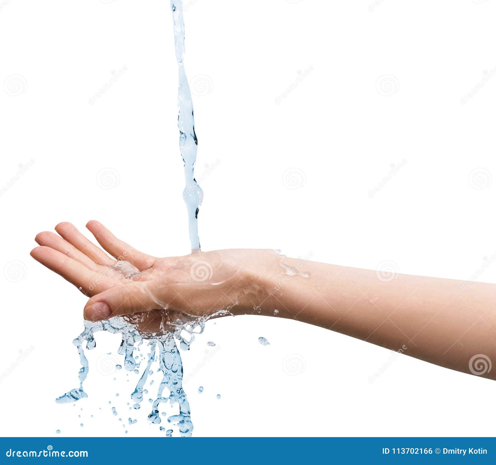 Female Hand Under the Stream of Water. Stock Photo - Image of fingers ...