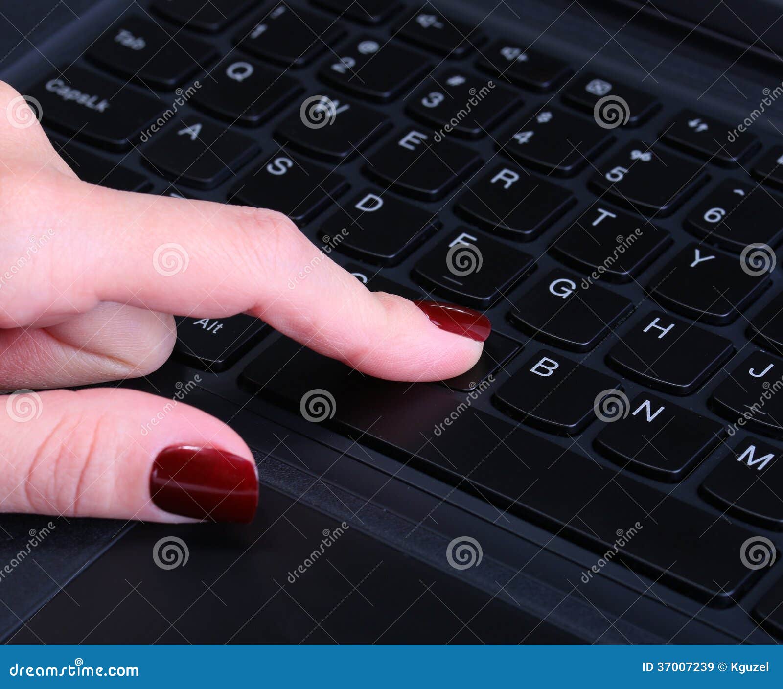 Female Hand Using Computer Keyboard Stock Image - Image of clerk ...