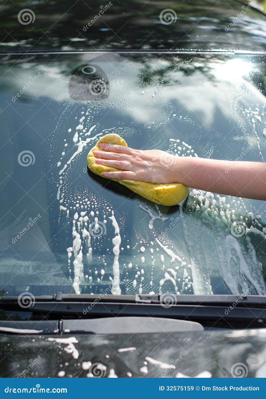 Female hand washing car stock image. Image of shinning - 32575159