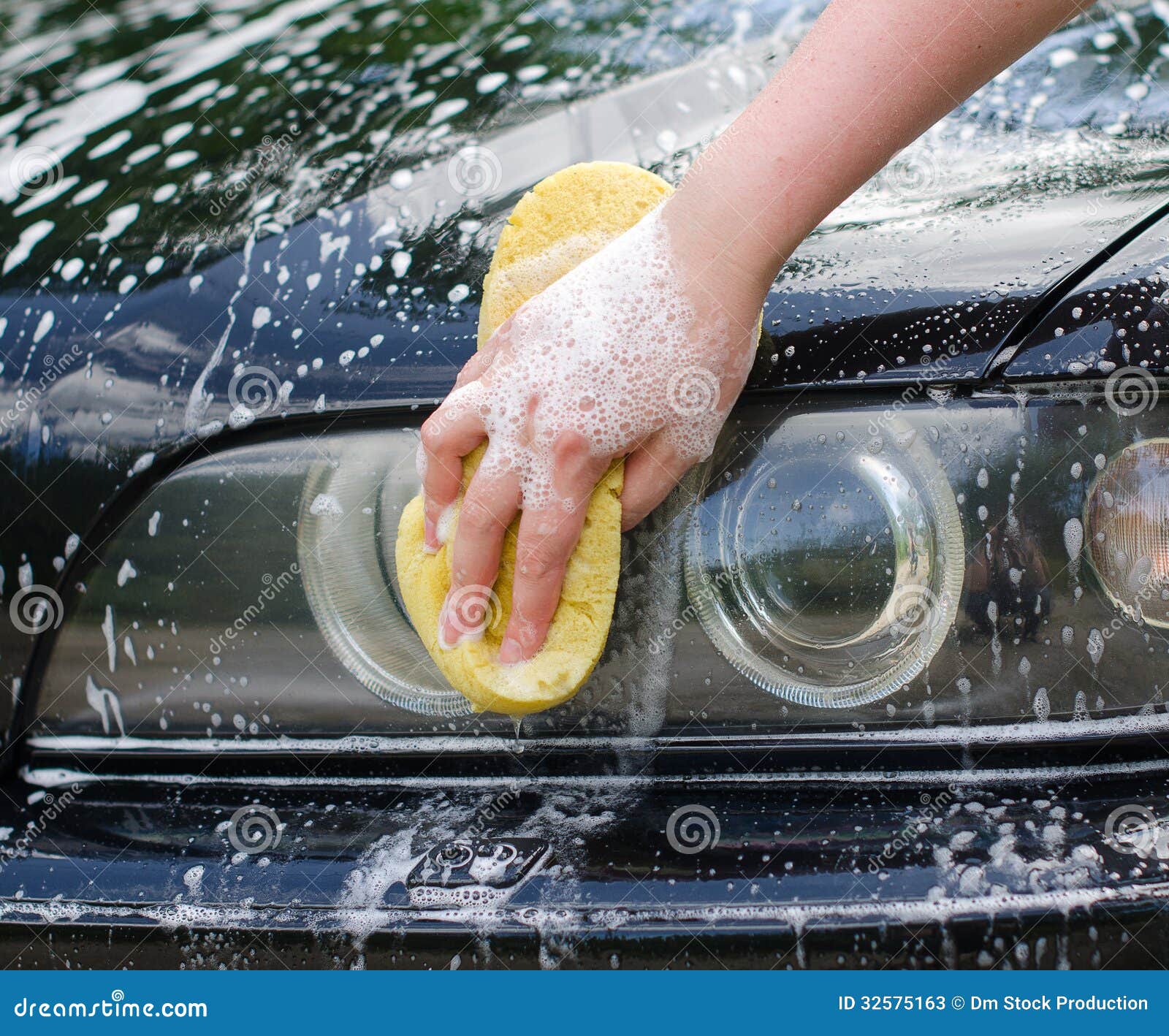 Female hand washing car stock image. Image of soap, transport - 32575163