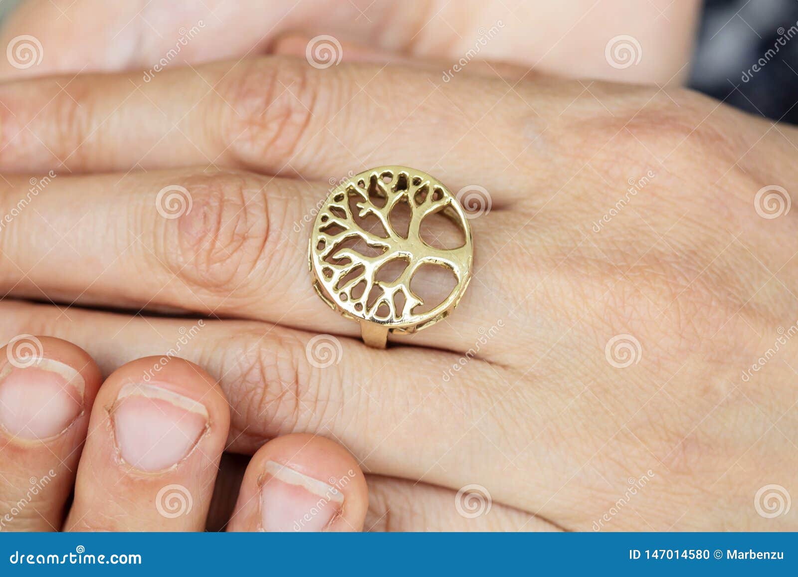 Female Hand Wearing Silver Ring Stock Photo - Image of closeup, bridal ...