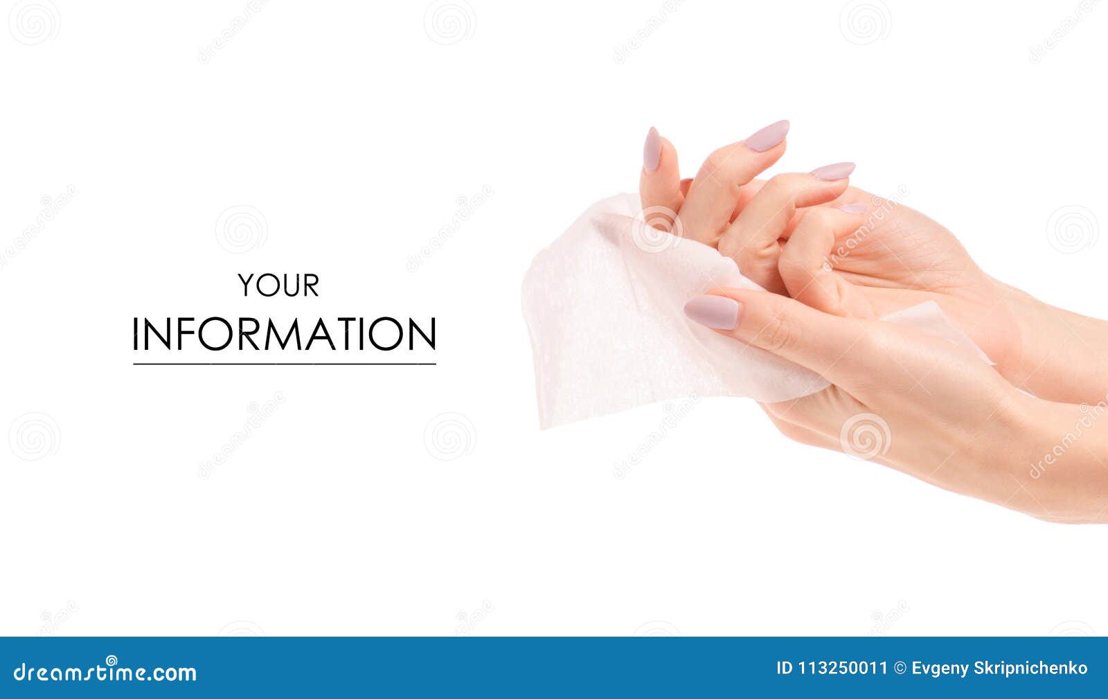 Female Hand Wet Wipe Pattern Stock Image - Image of horizontal, concept ...