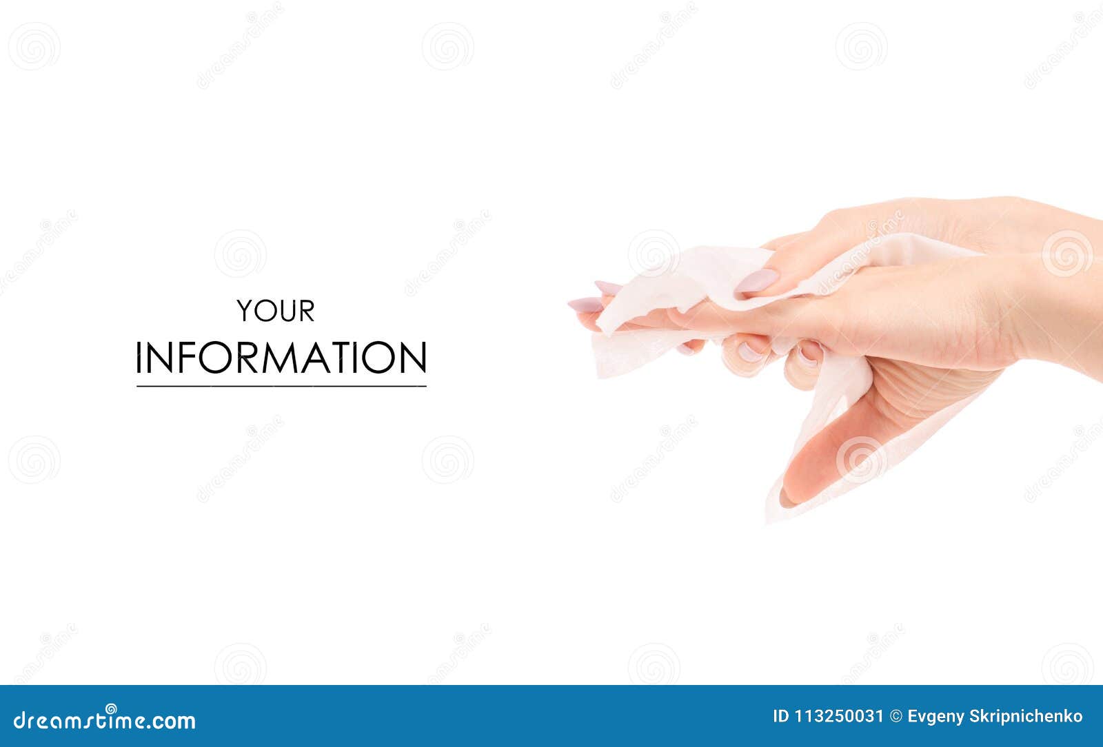 Female Hand Wet Wipe Pattern Stock Image - Image of clean, concept ...