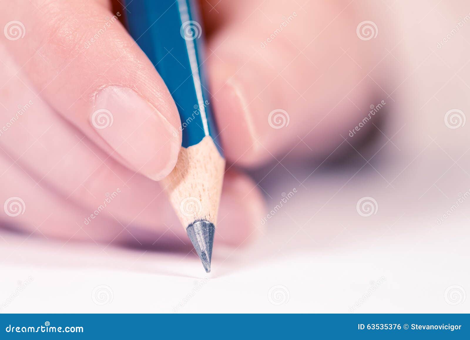 Female Hand Writing, Macro Shot Stock Photo - Image of hand, blank ...