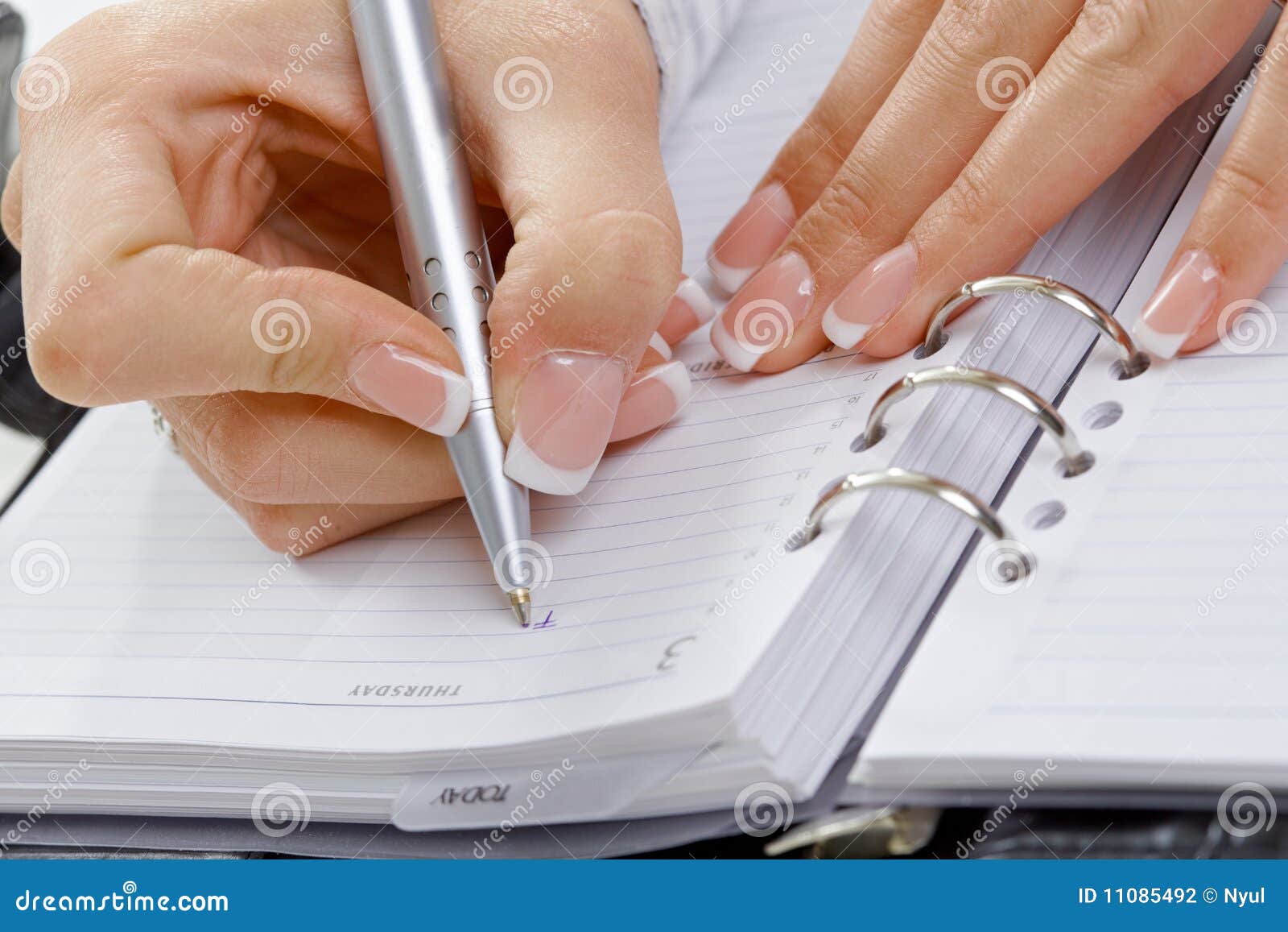 Female hand writing notes stock photo. Image of hand - 11085492