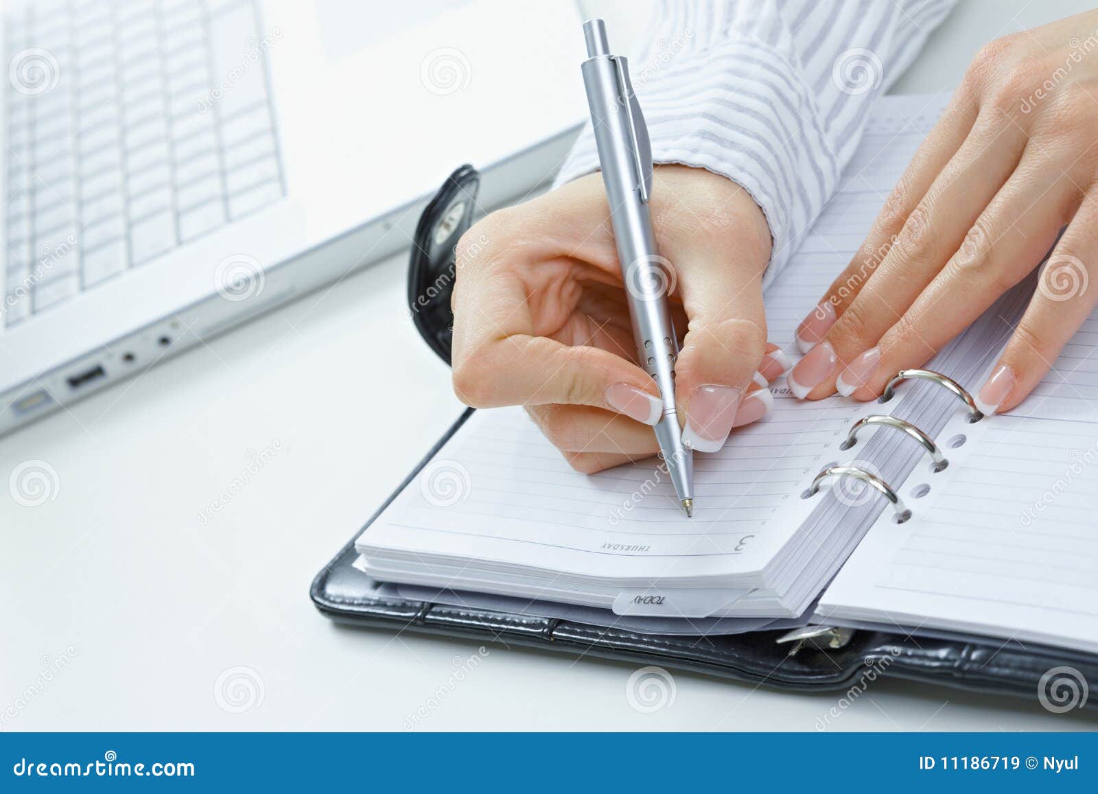 Female hand writing notes stock image. Image of clear - 11186719