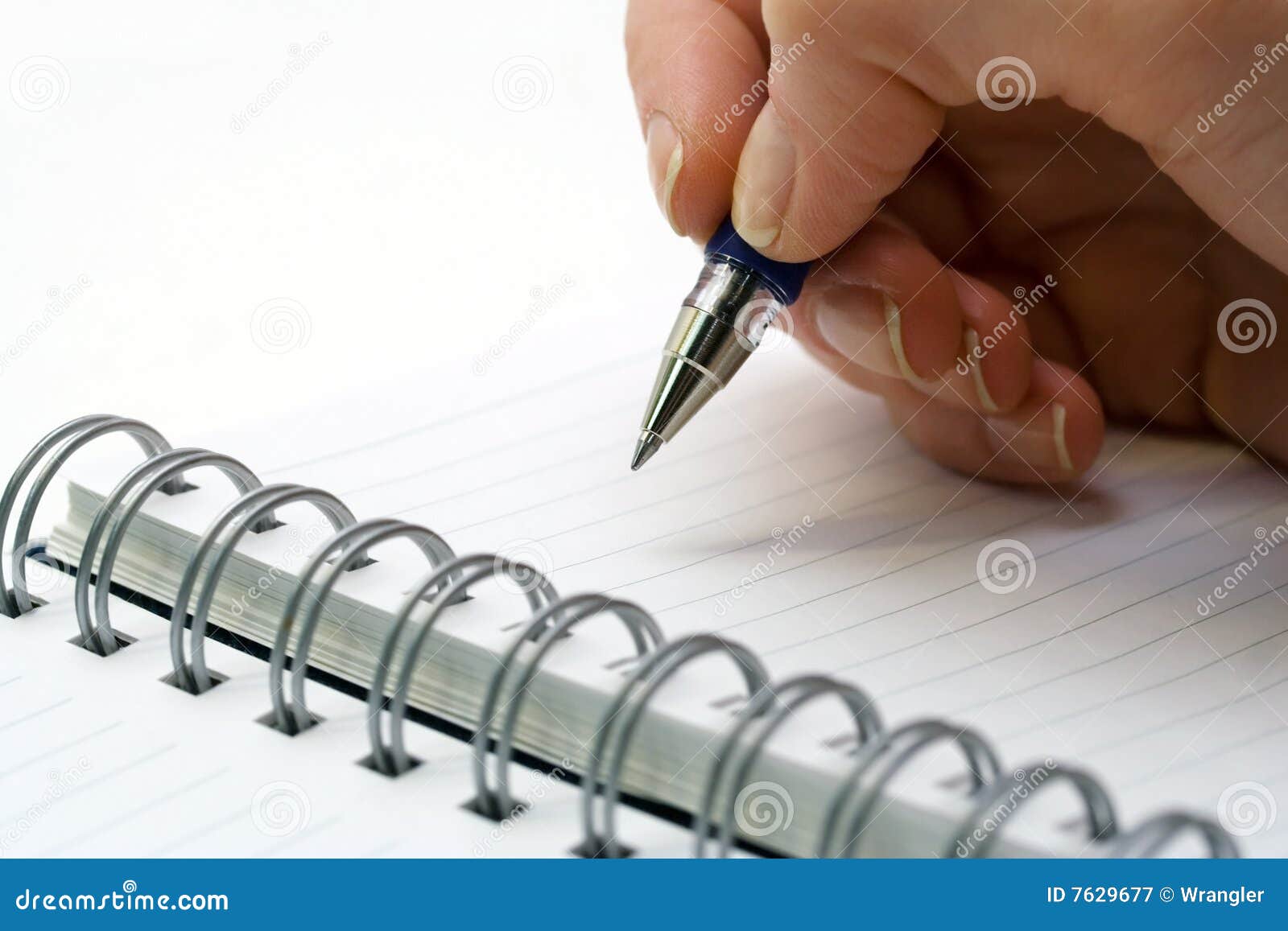 Female Hand Writing on Page. Stock Image - Image of ballpoint, human ...