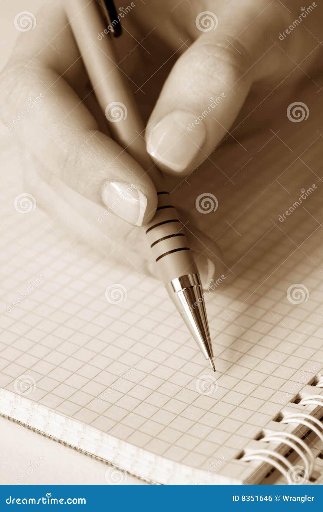 Female Hand Writing on Page Stock Photo - Image of writing, ballpoint ...