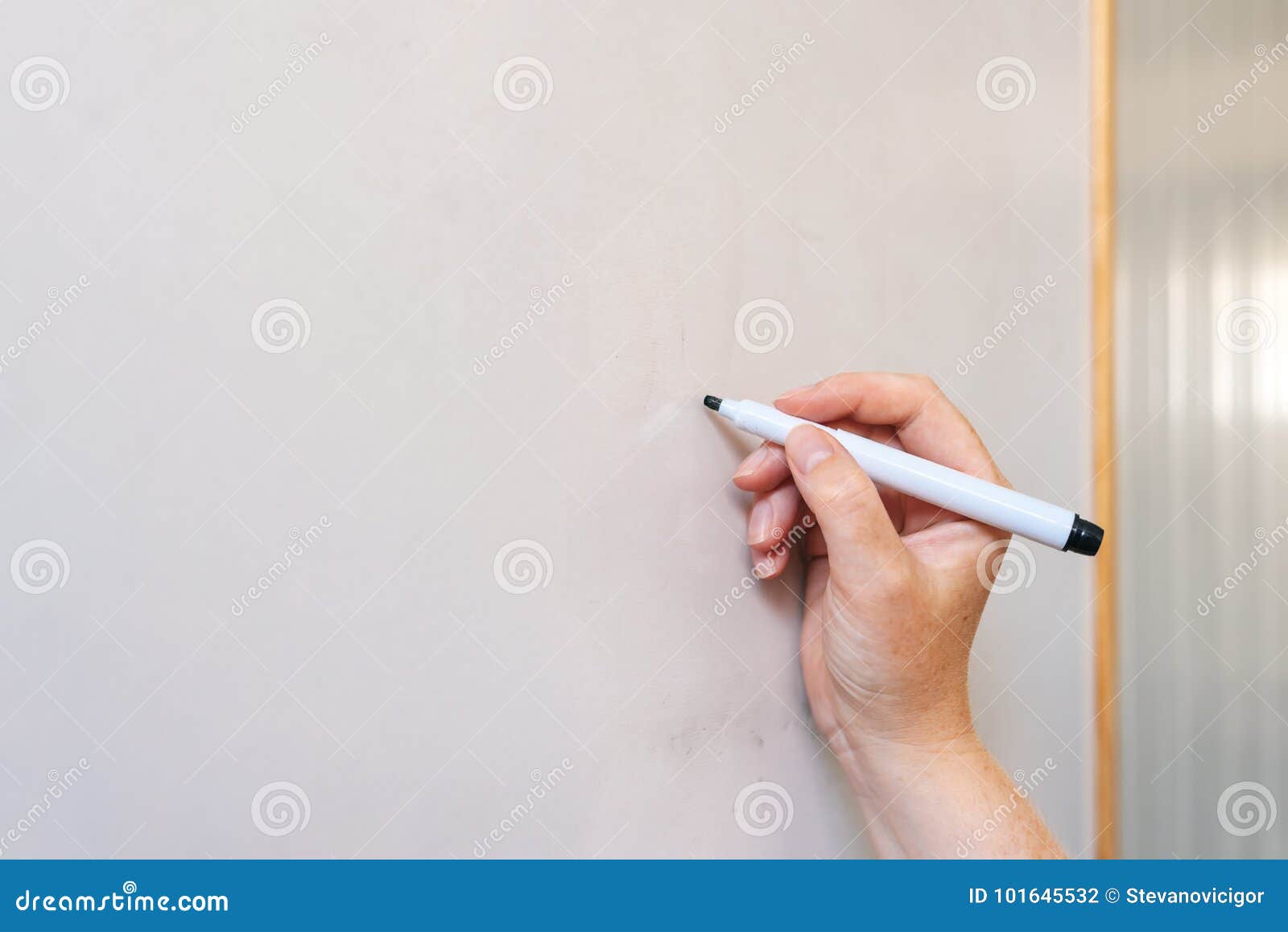 Female Hand Writing on Whiteboard Stock Photo - Image of school, hand ...