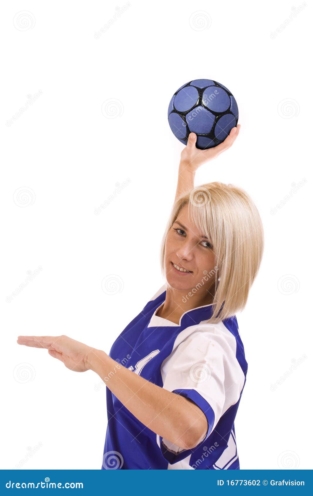 Female handball player stock photo. Image of action, female - 16773602