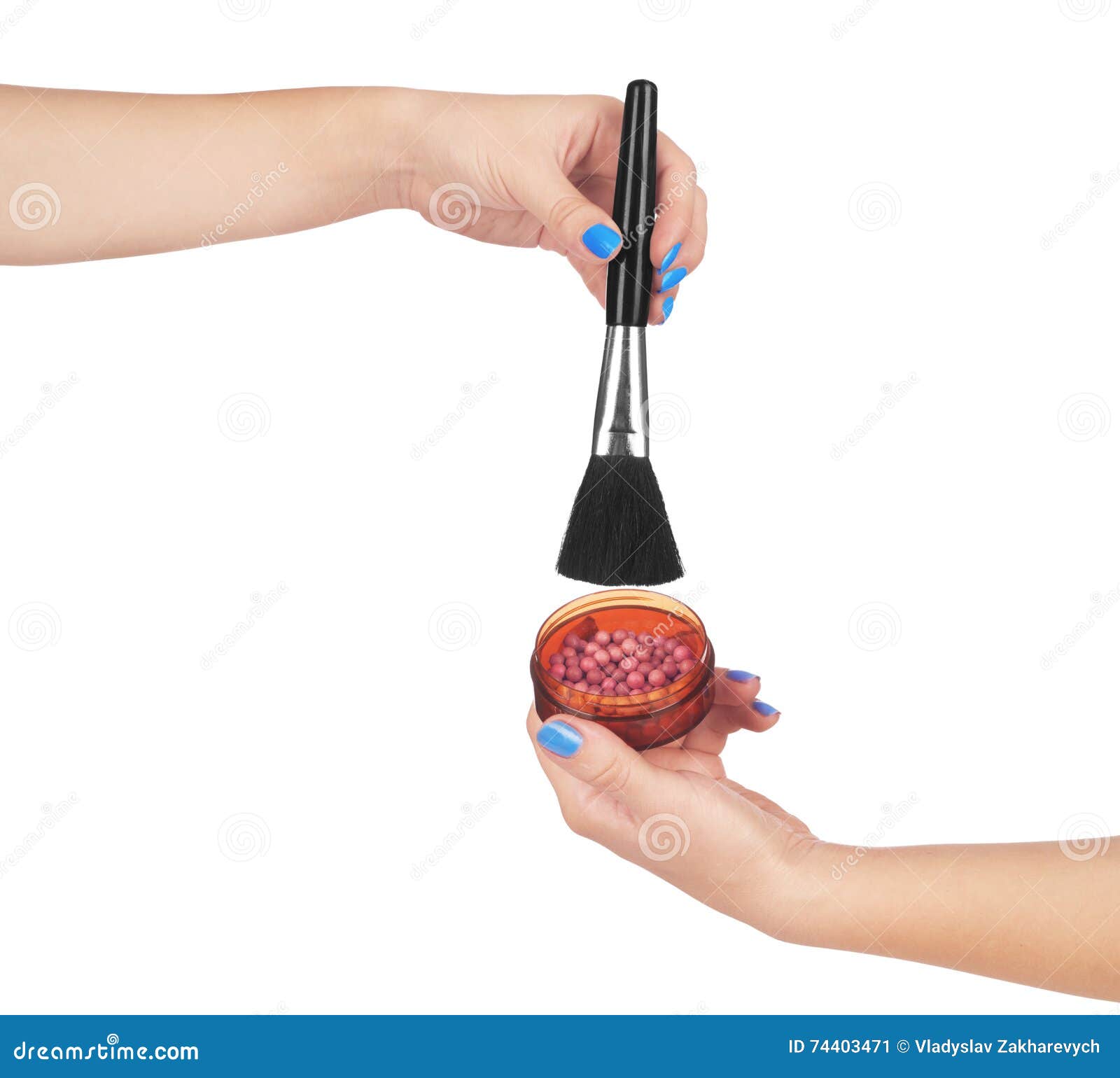 Female Hands with a Brushes Stock Image - Image of hands, finger: 74403471