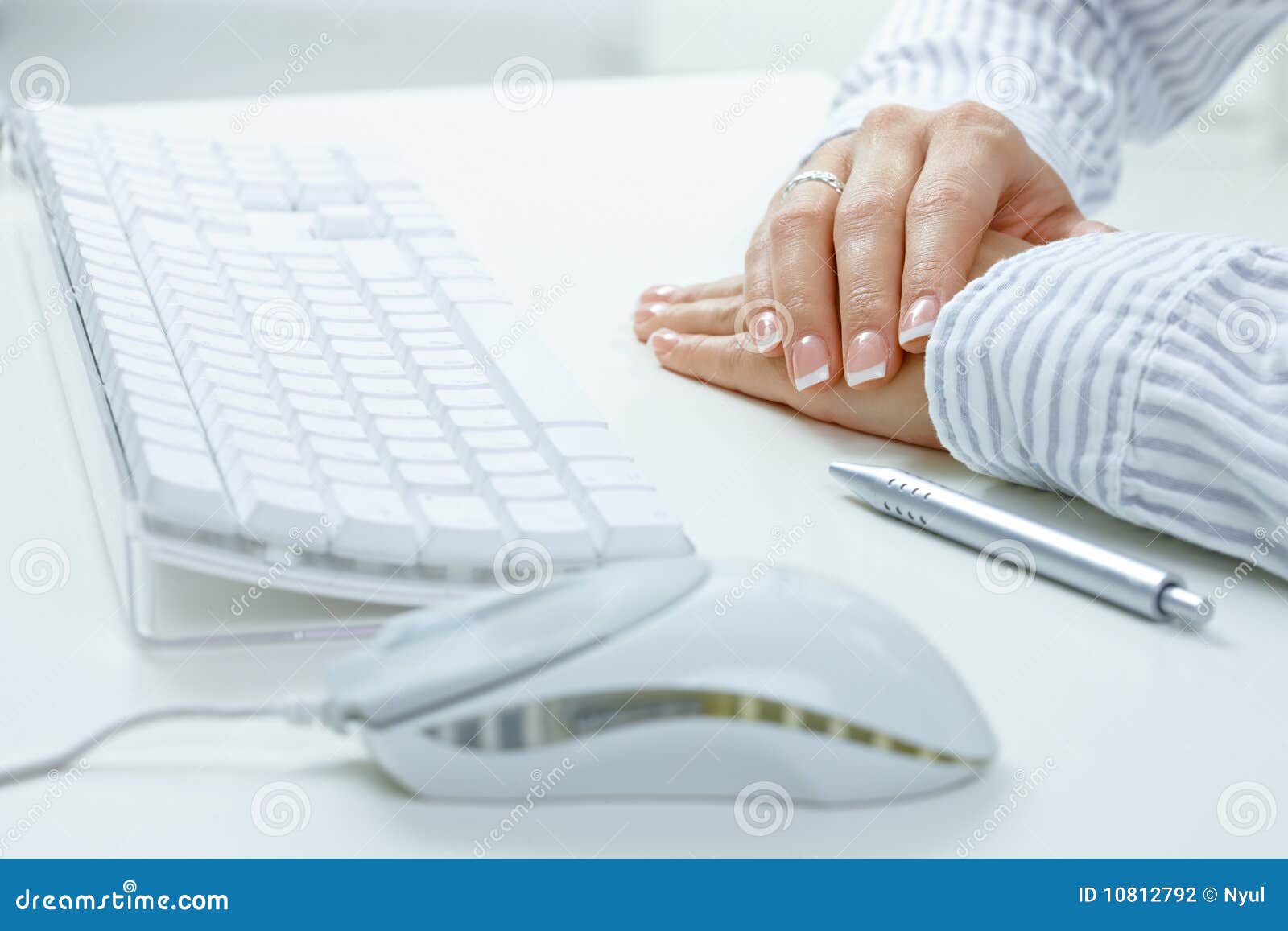Female hands on desk stock photo. Image of nail, clean - 10812792