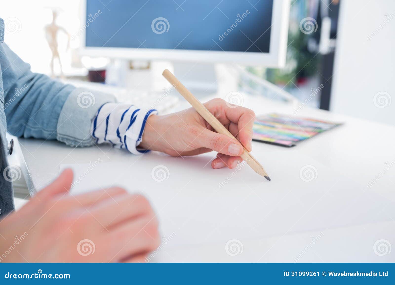 Female hands drawing stock image. Image of office, creativity - 31099261