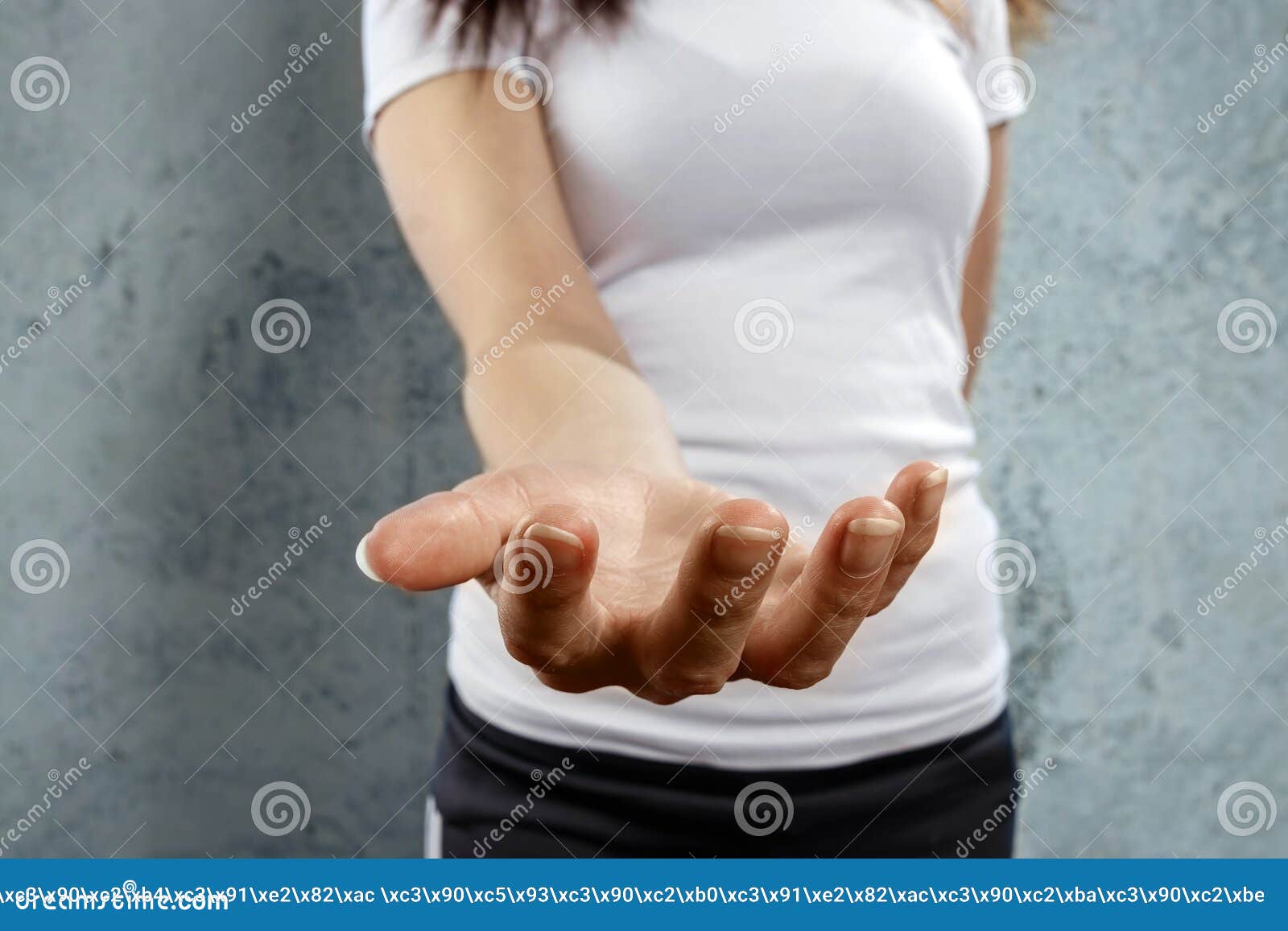 Female Hands Extended Close-up Stock Photo - Image of attractive ...