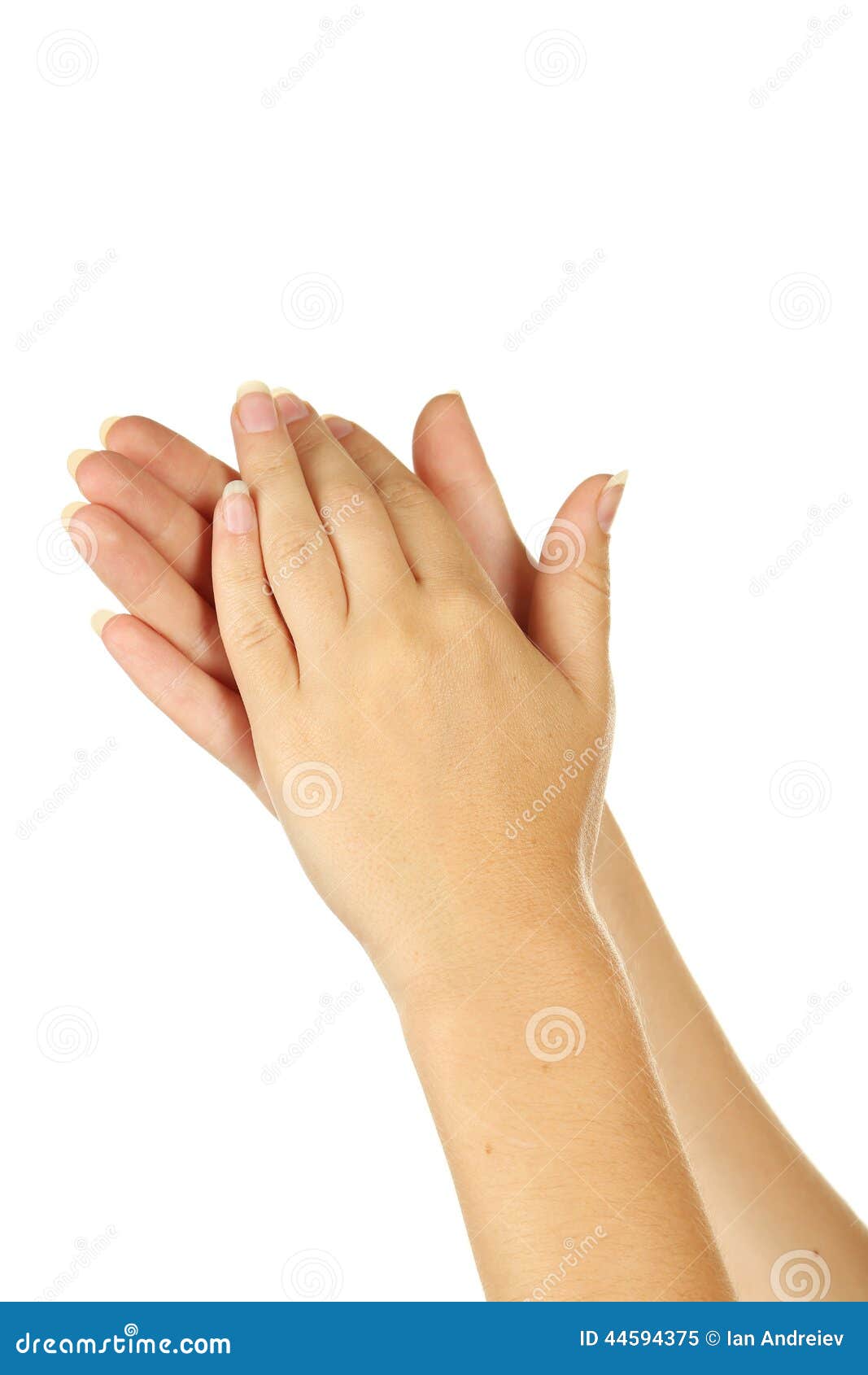 Female Hands Gesture Applauded, Close Up. Stock Image - Image of ...