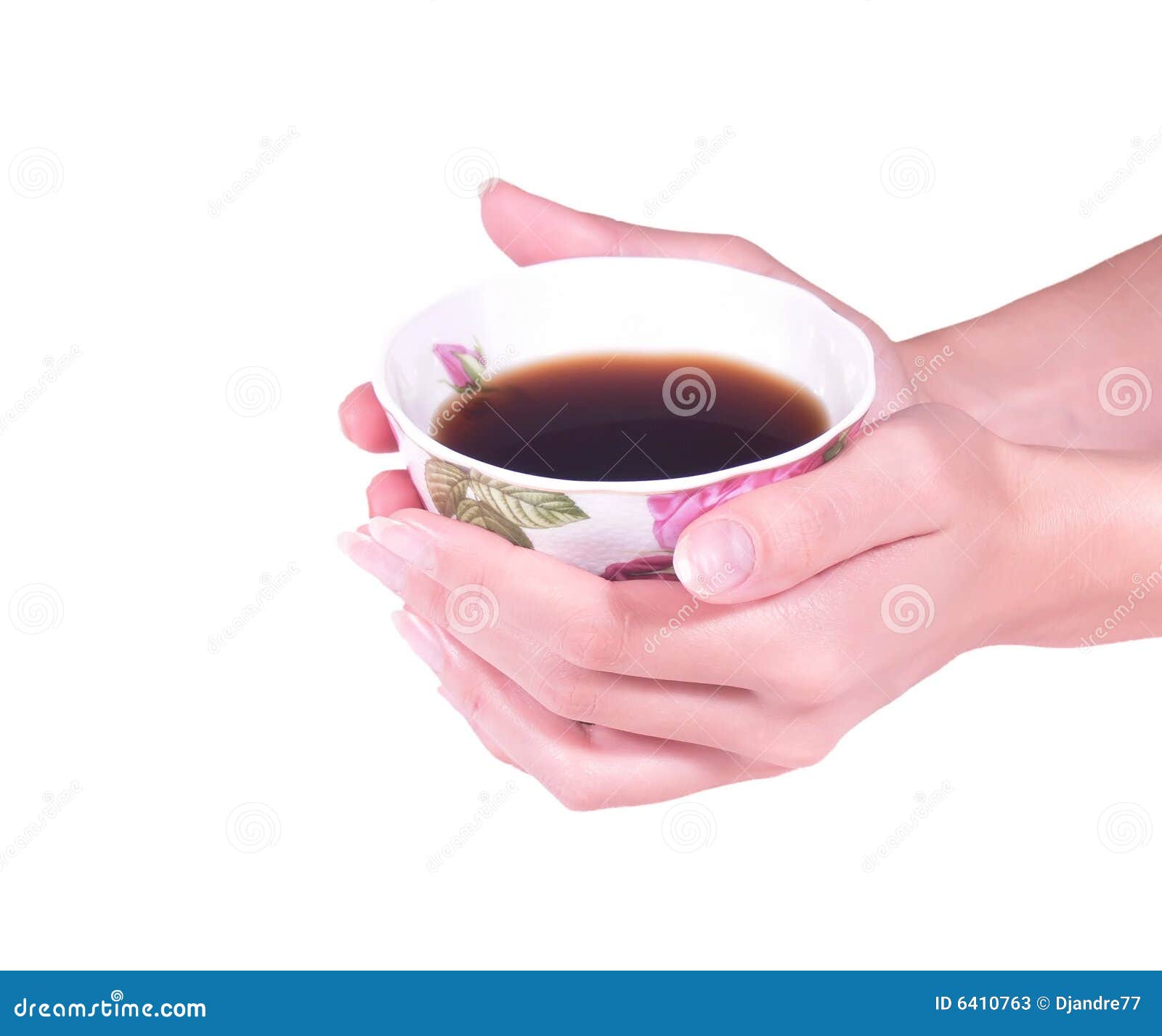 Female Hands Hold a Tea Cup Stock Image - Image of enjoy, black: 6410763