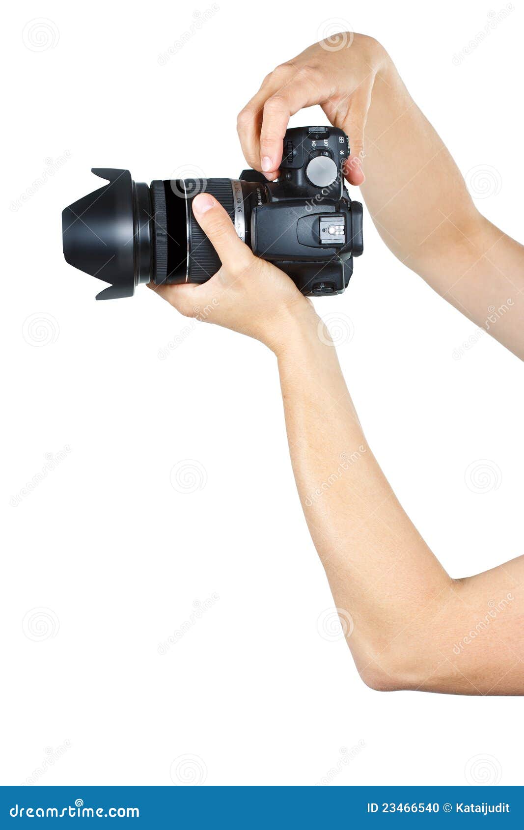 Female Hands Holding a Camera Stock Photo - Image of shutter ...