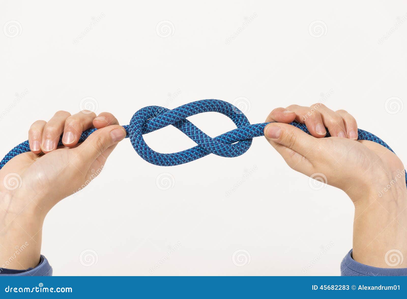 Female Hands Holding a Climbing Rope Stock Image - Image of risk ...